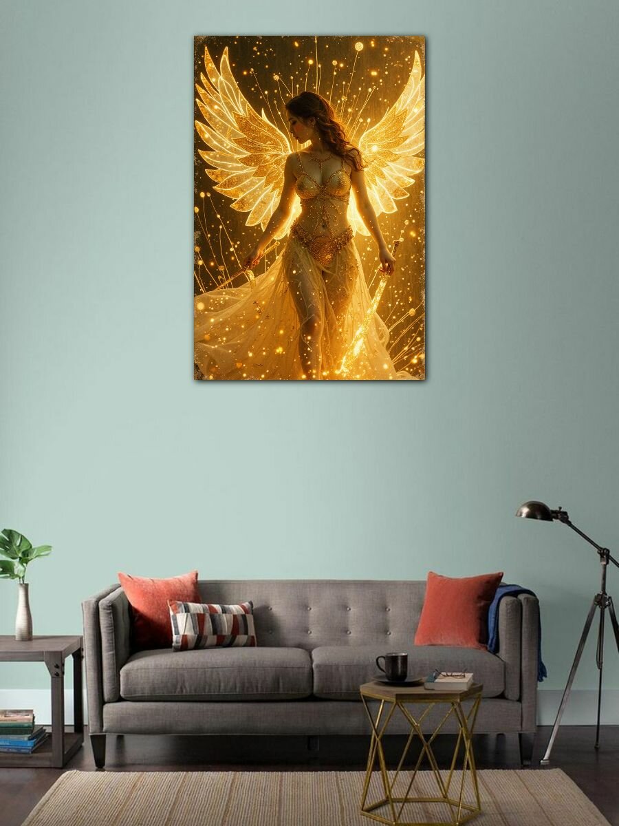 Картина на холсте "Небесная девушка" 40x60 см