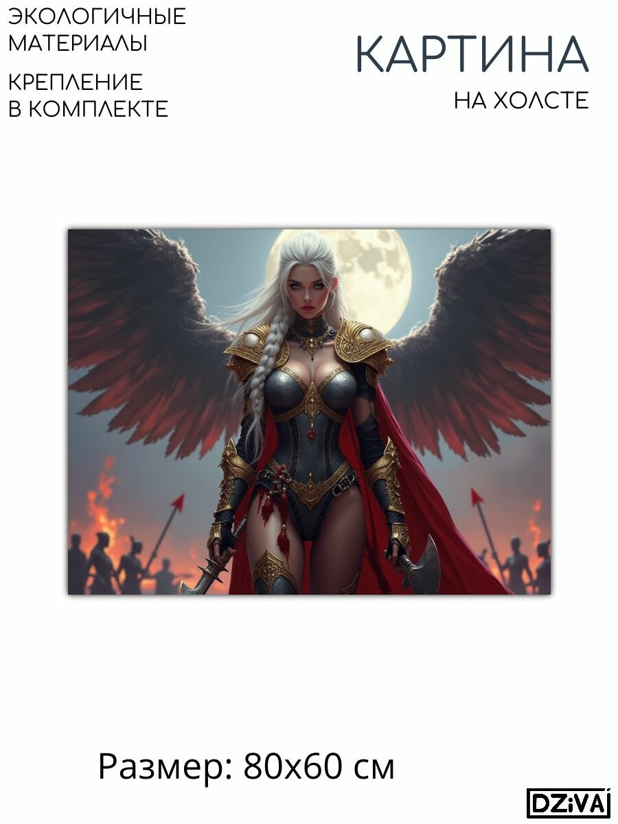 Картина на холсте "Ангел Войны" 80x60 см