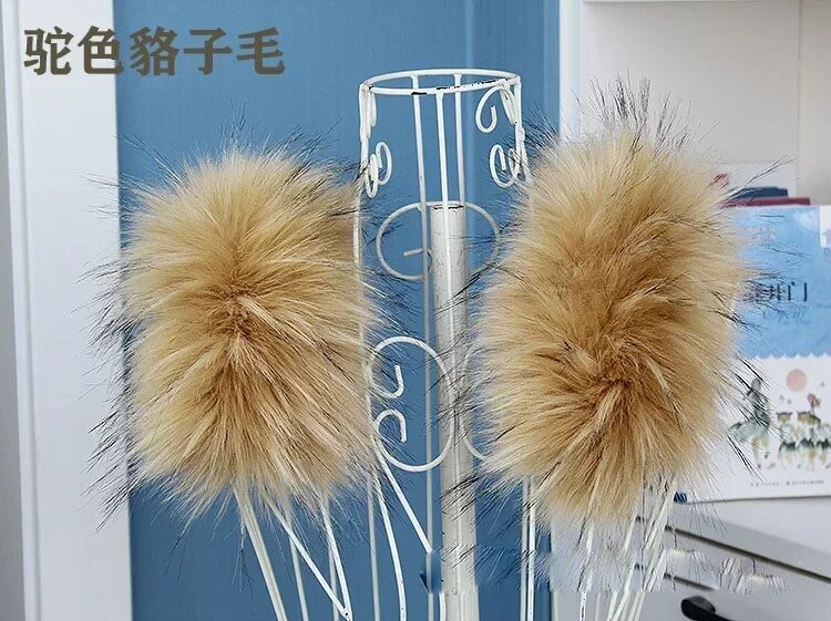 Qearlstar Женщины Faux Мех куртка украшение Мех плечо плечовая полоса 2pcs одежда сумка аксессуары,100,26,5, искусственный мех, полиэстер, полиэстер, светло-коричневый, SKU00340