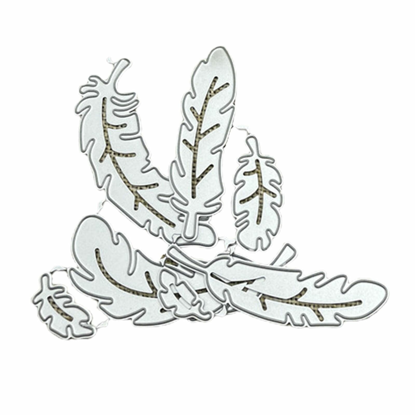 Металлические высечки "Перья" для скрапбукинга