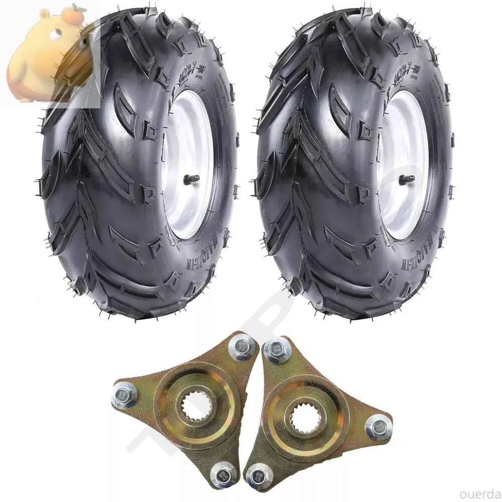 -D5922--16x8-7-дюймовый обод колеса с шинами на 3 болта + задние ступицы 110 125cc Go Kart Quad ATV； Мотошины 135/10.5 R7 100 A6