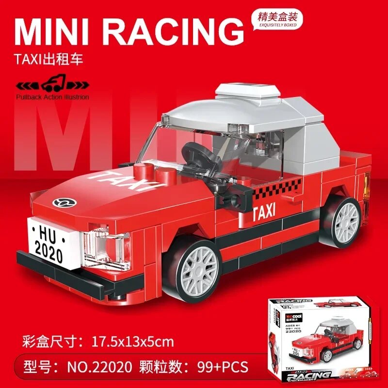 Keeppley Taxi, красный, 99+PCS, 22020
