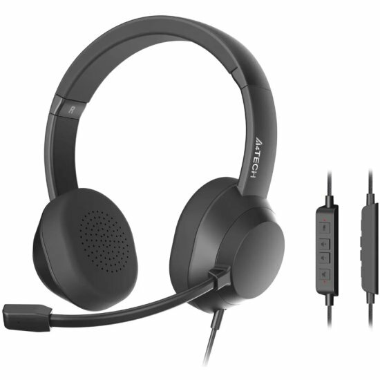Гарнитура A4TECH Fstyler FH150U, проводная (USB), черный