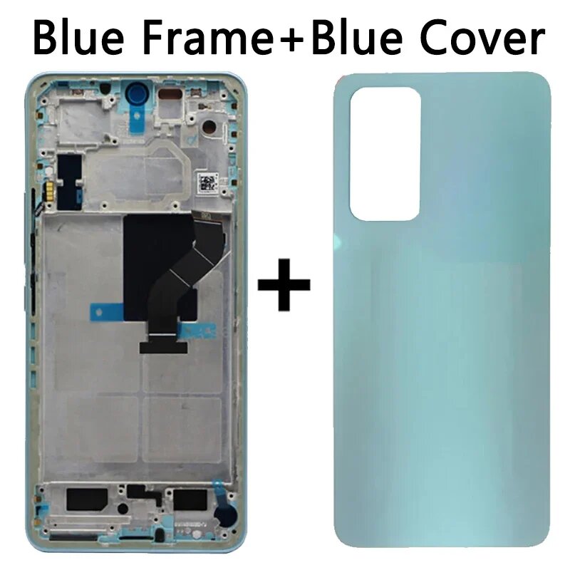 Дисплей Super AMOLED для Xiaomi Mi 12 Lite, сенсорный экран в сборе, для Xiaomi 12 frame Blue Cover