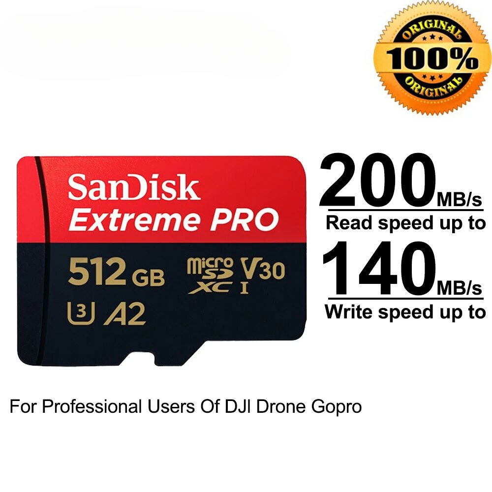 SanDisk Ultra Extreme Pro карта памяти microSD black card-512G