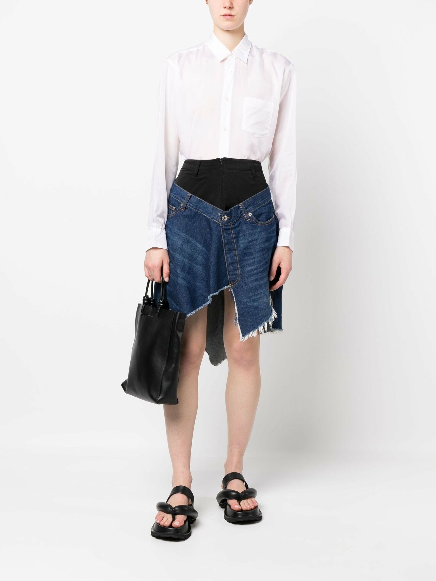 Рубашка Comme des Garcons SHIRT, размер 48, бежевый/белый — фото 1