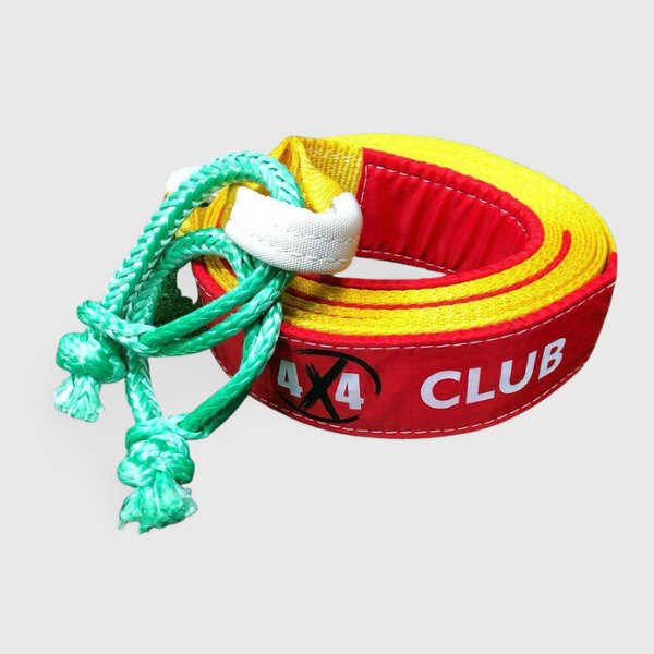 Динамическая рывковая стропа "4X4 CLUB" 6 т 9 м с софт шаклами