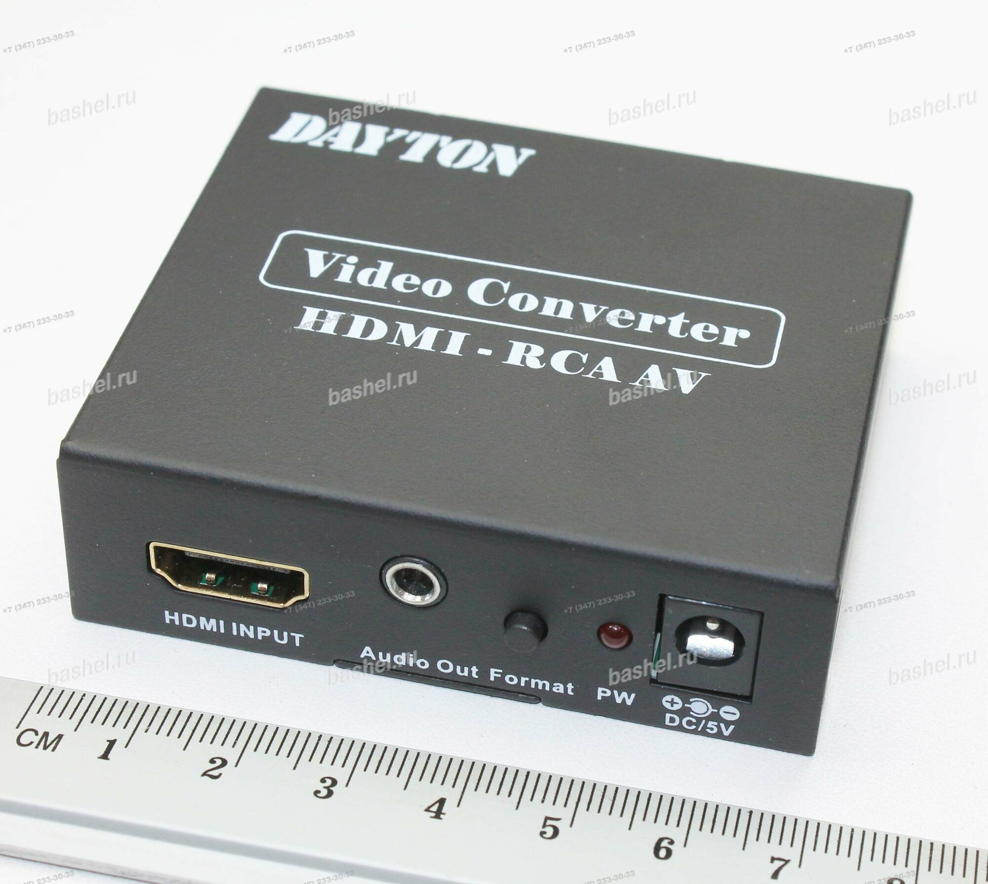 Конвертер вход HDMI 1.3 - выход RCA (video) + 2*RCA L/R + 3,5 stereo (audio), NTSC/ PAL, DC 5V DAYTON10-0005A