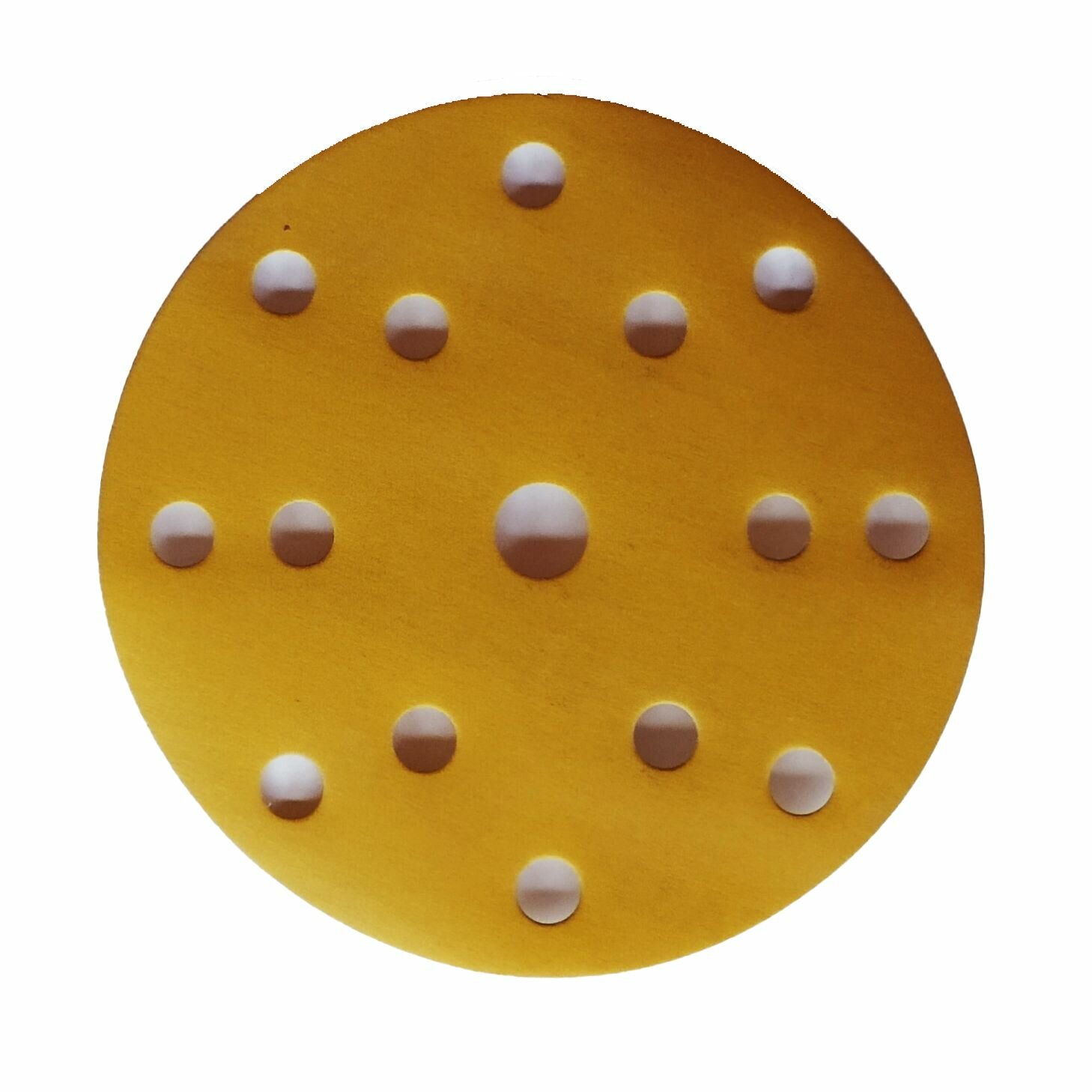 Круг шлифовальный 150 мм на бумаге под липучку Gold CA331 DeerFos, зернистость P600, 15 отверстий. Набор из 10 штук