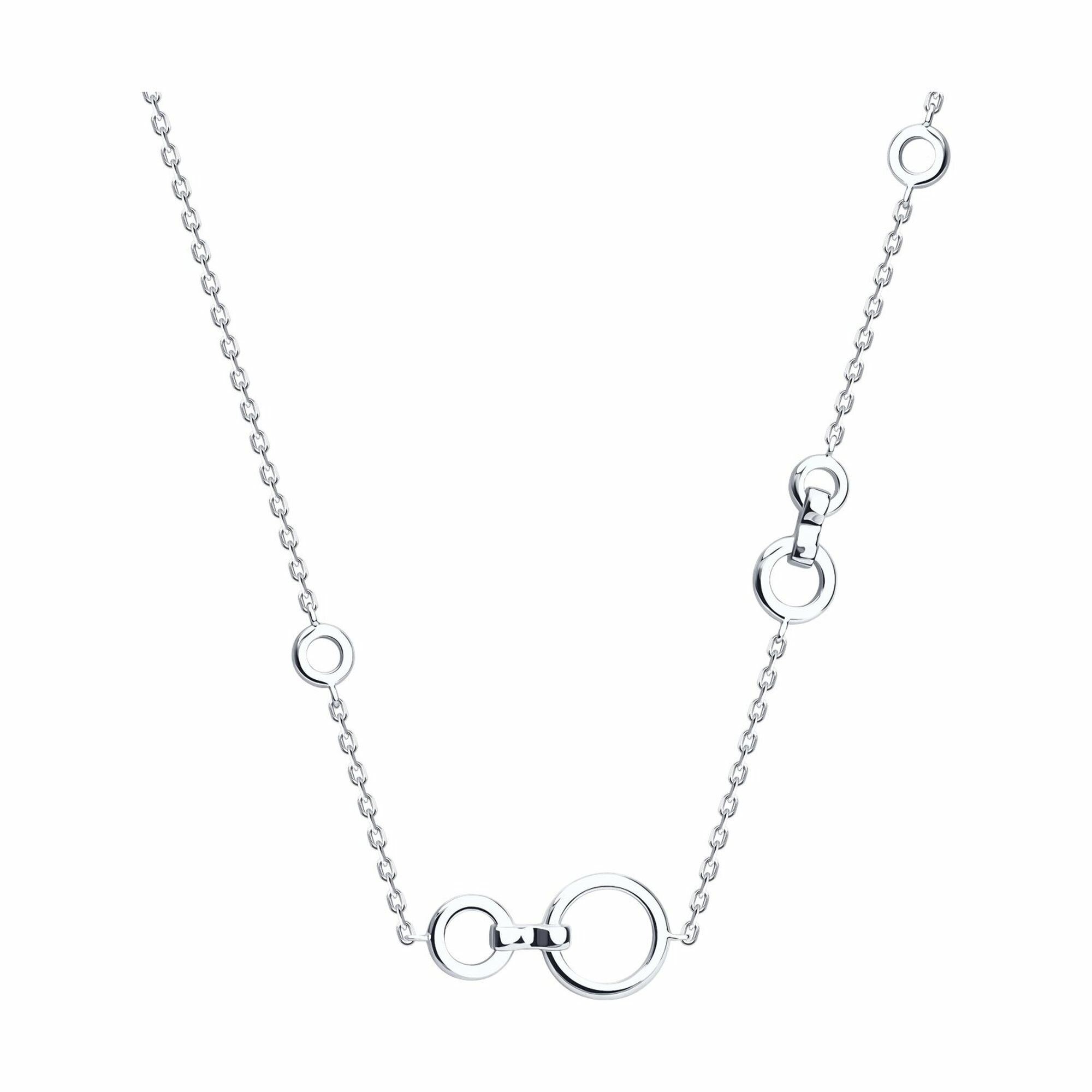 Колье, серебро, 925 проба, родирование