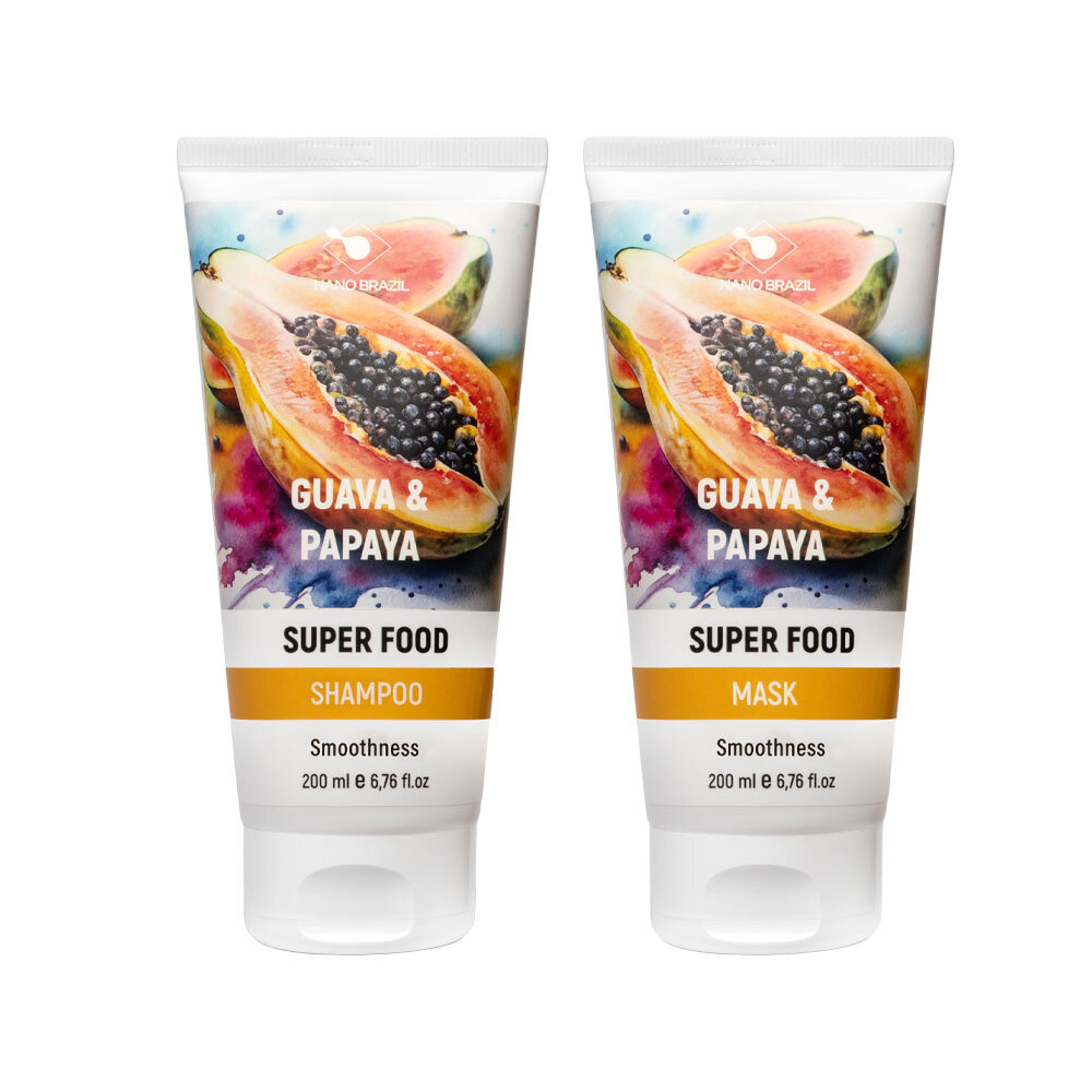 Набор домашнего ухода SUPERFOOD GUAVA & PAPAYA 2*200мл