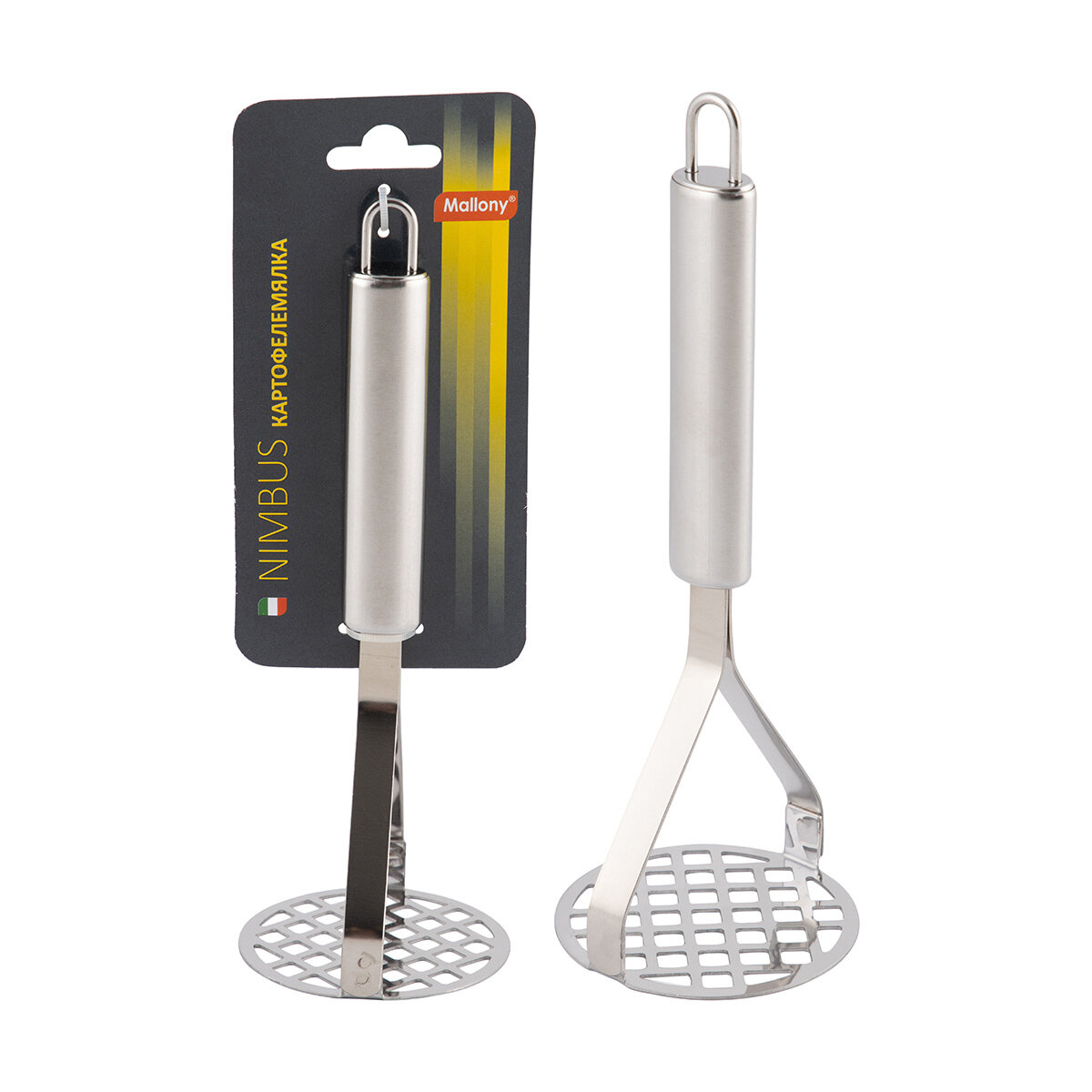 Картофелемялка "Mallony" Nimbus, 21,5 x 7,5 см, нержавеющая сталь