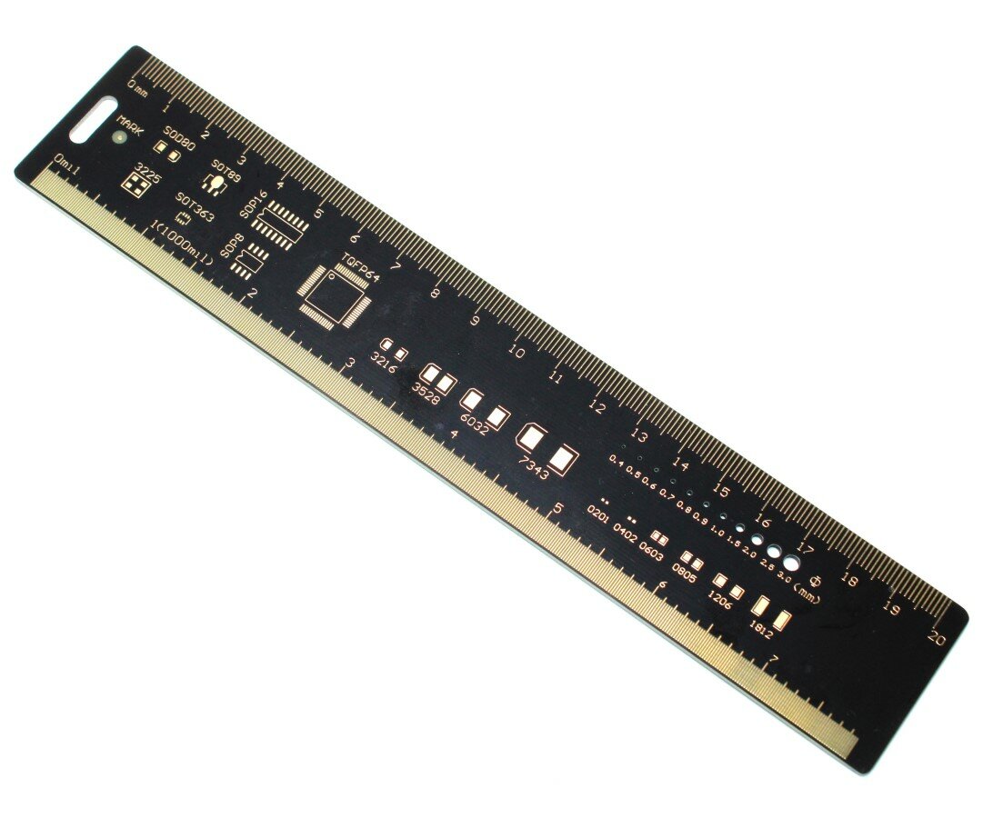 Линейка радиолюбителя PCB 20 см