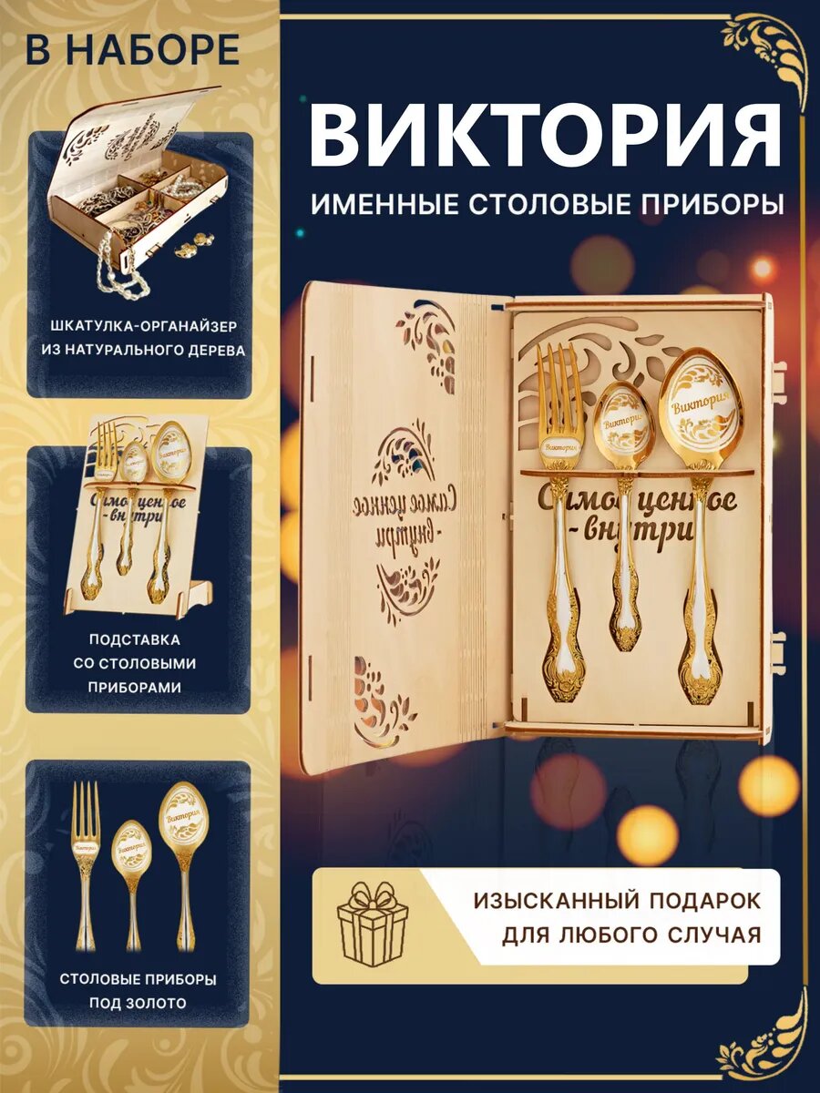 Набор подарочный именной Виктория-подарок женщине, маме, девочке, девушке, жене, подруге на день рождения, юбилей