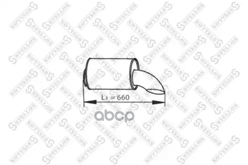 Труба глушителя! выхлопнаяRVI PREMIUM/Magnum, Volvo FL/FM/FH Stellox арт. 8203771SX