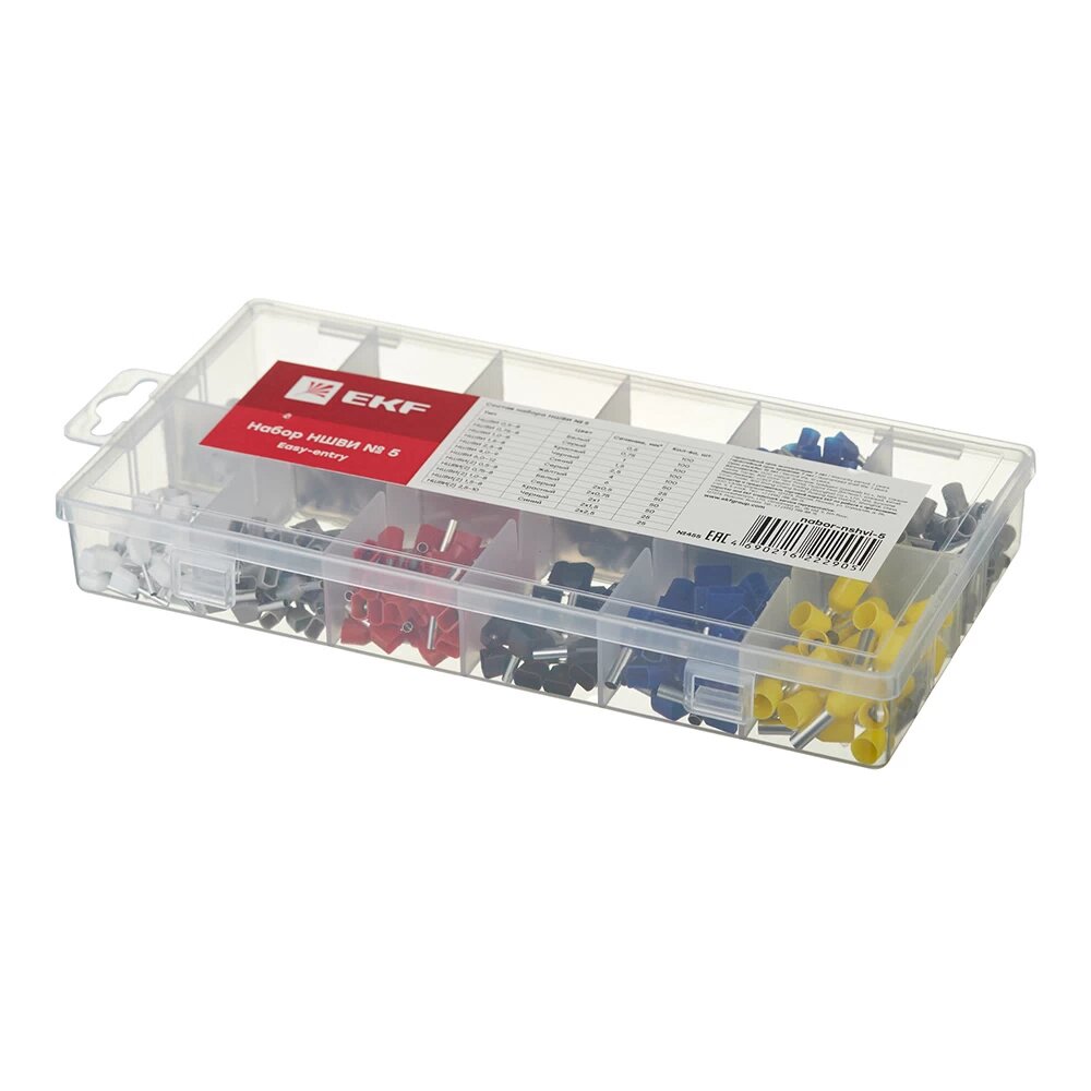 Набор наконечников EKF PROxima НШВИ №5 0,5-6 кв. мм (775 шт.)