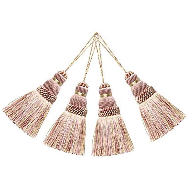 Набор из 4-х подвесных кистей из полиэстера Розовый, Mix Pink