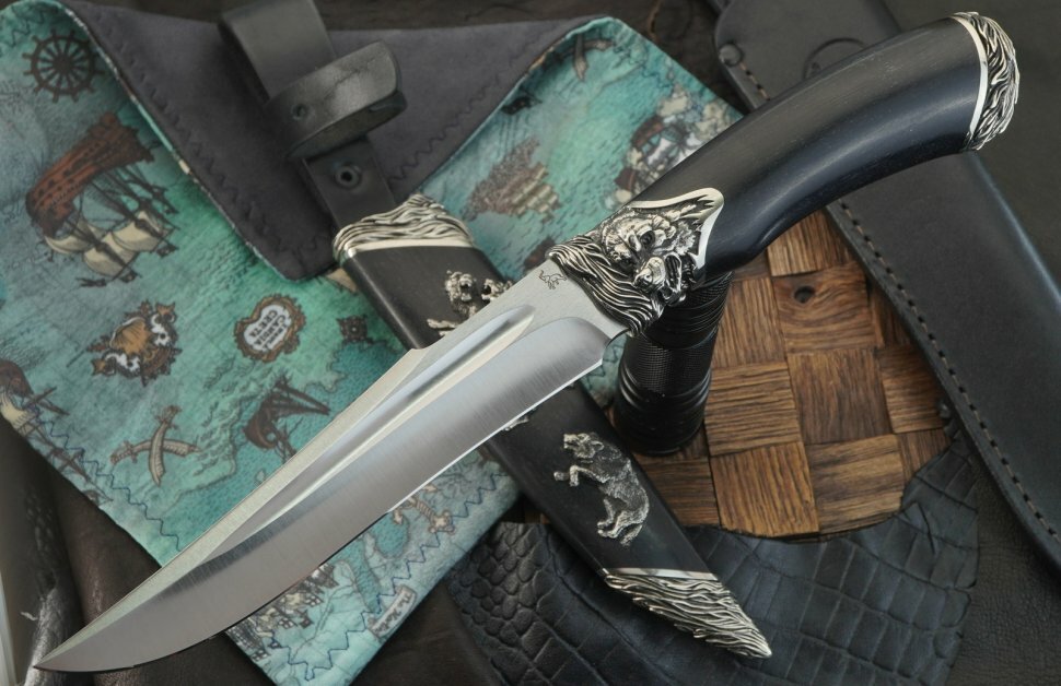 Подарочный нож Слон&Ко С6 Стая, сталь Niolox, рукоять граб