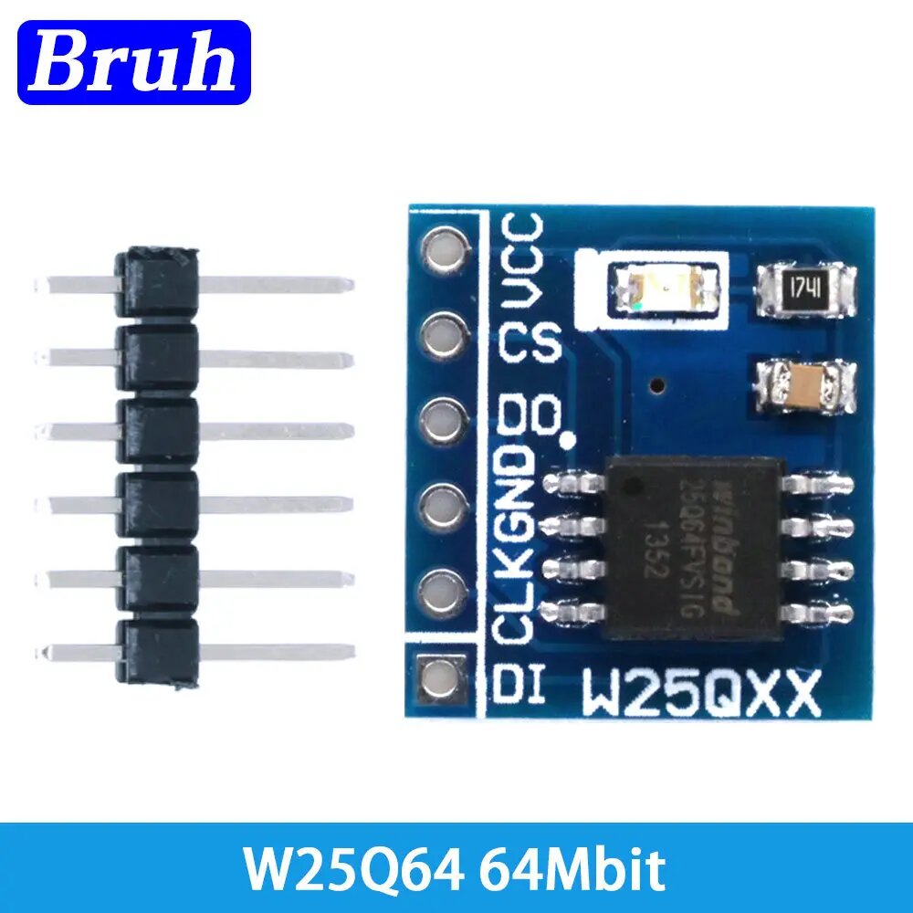 Модуль флэш-памяти W25Q SPI 32/64/128 Мбит W25Q64 64Mbit