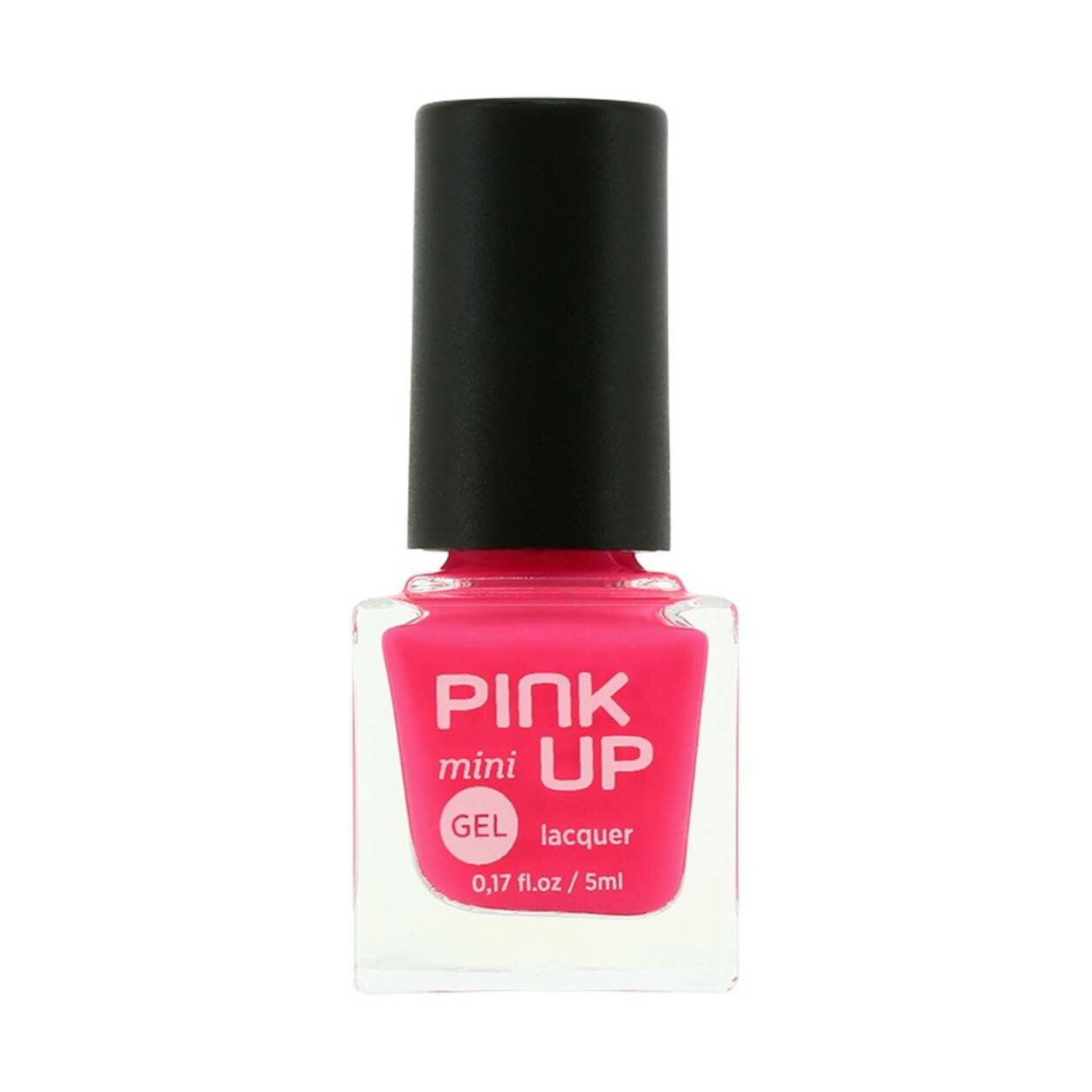 Лак для ногтей PINK UP MINI GEL с эффектом геля, тон 84, 5 мл