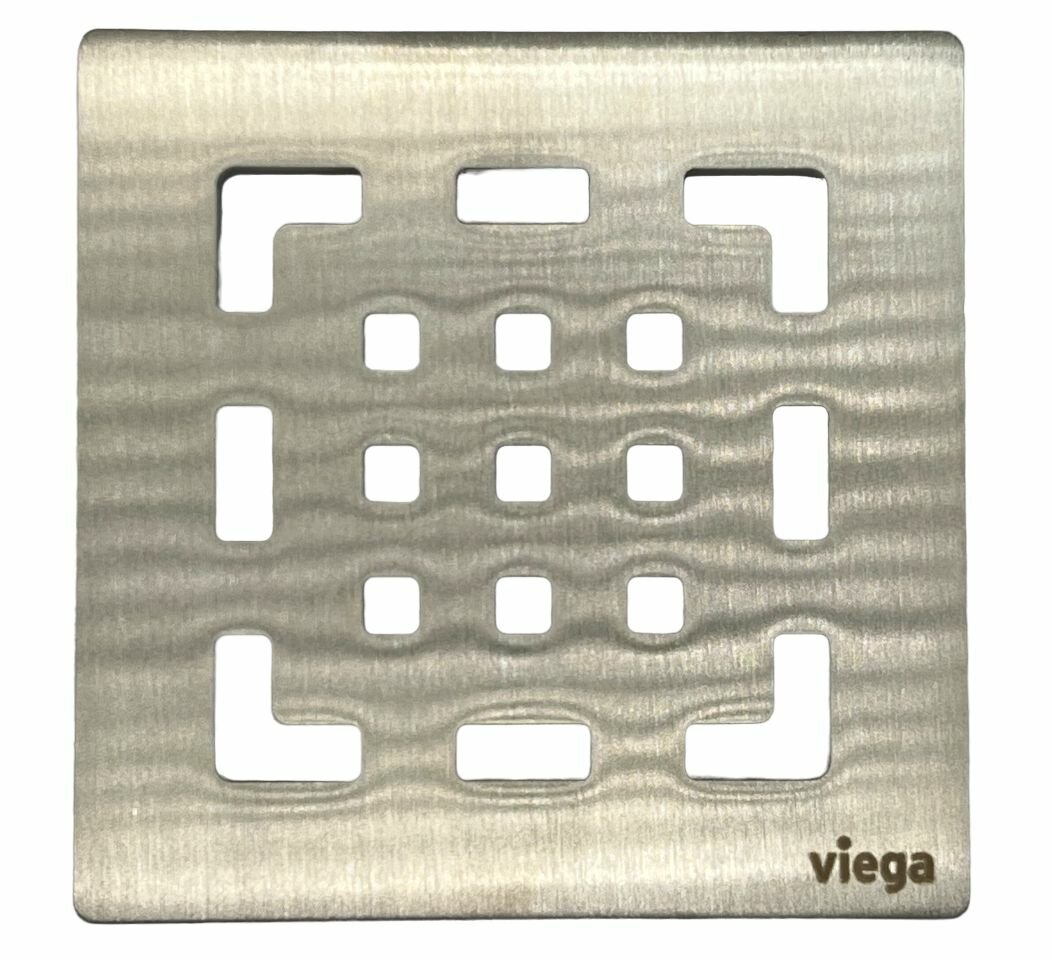 Решетка декоративная RS2 VIEGA 4928.2, арт. 492298, нержавеющая сталь, толщина 5 мм, 100 х 100