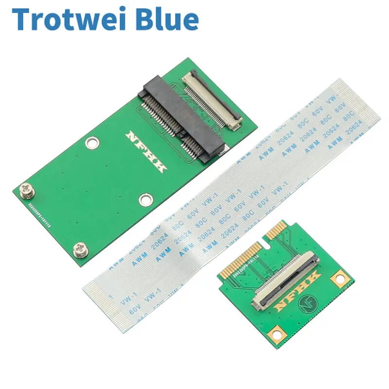 Кабель-адаптер Trotwei Blue для мини-PCIe WiFi и mSATA SSD
