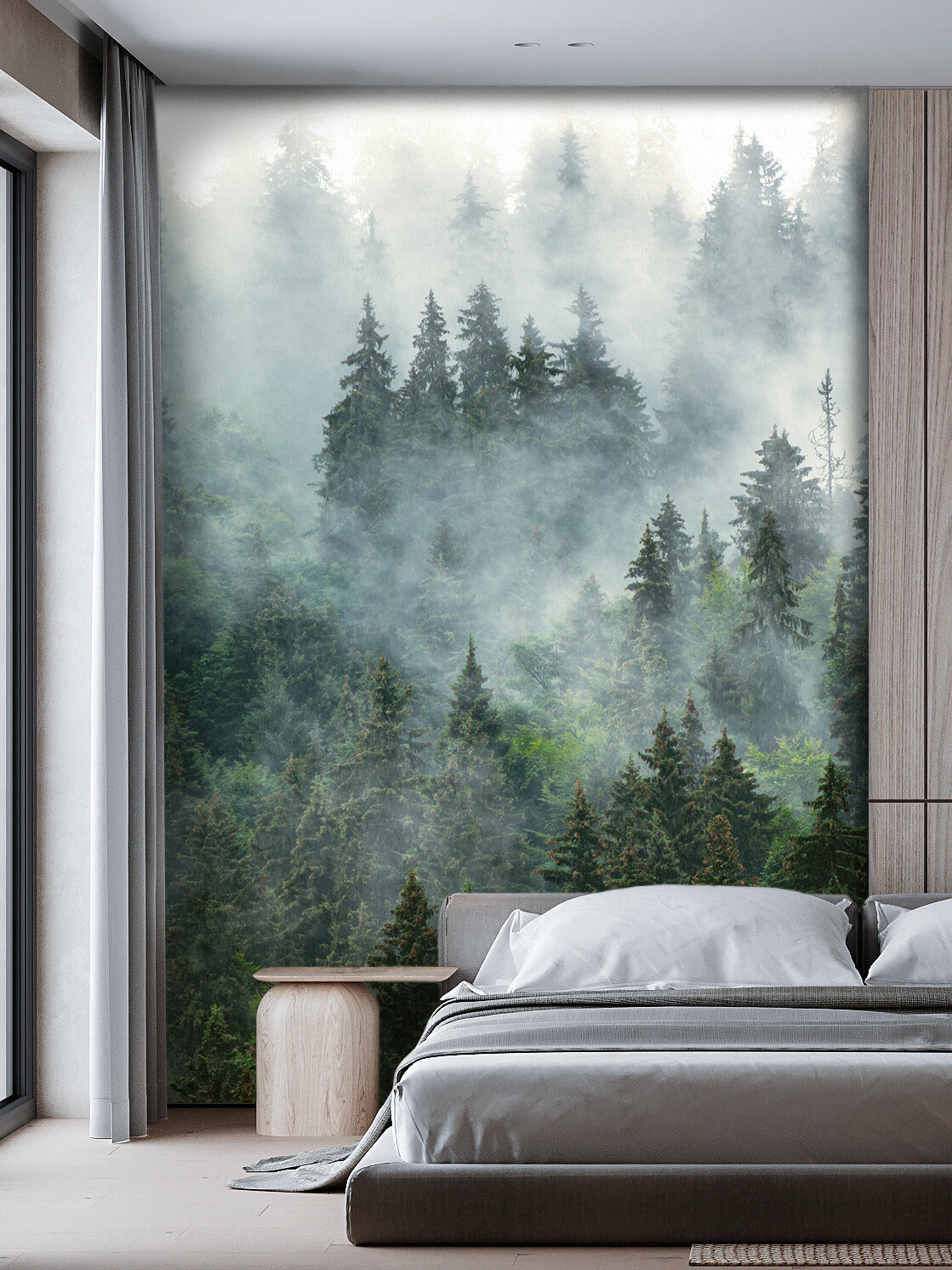 Фотообои 200 х 270 см "Лес" / Обои на стену, в гостиную, спальню, для кухни, в зал