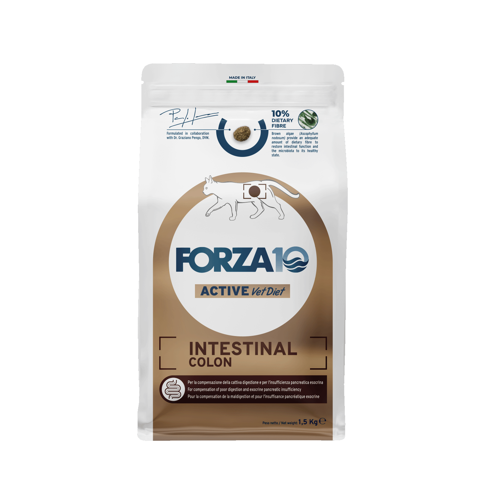 Forza10 Active Vet Diet Intestinal Colon Cat сухой корм для кошек при хронических колитах - 1,5 кг