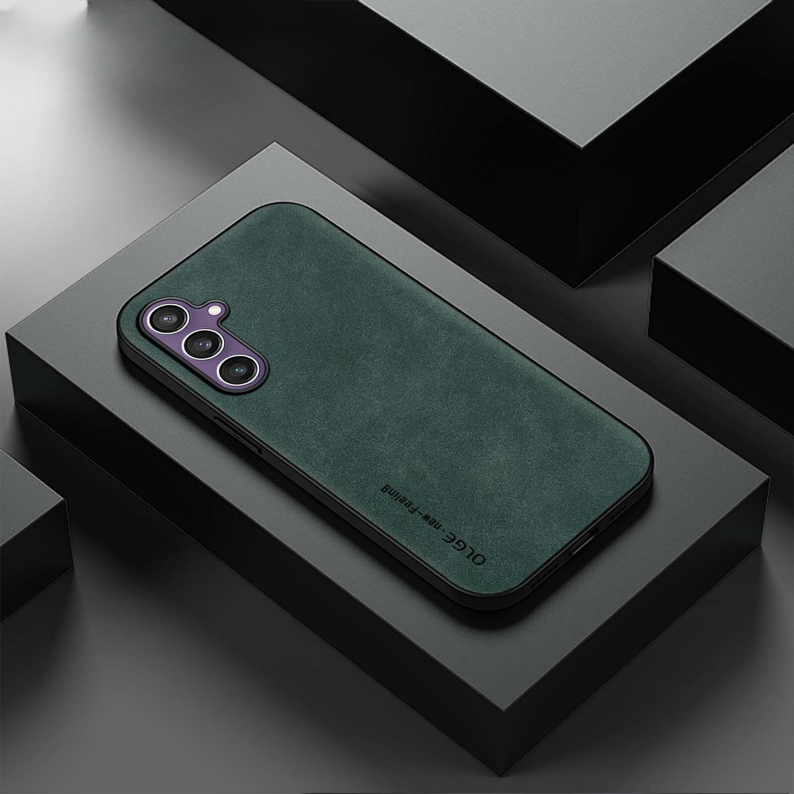 Роскошный кожаный чехол для смартфона Samsung Galaxy S23 FE (на Самсунг Галакси С23 ФЕ, C23FE) защитный чехол