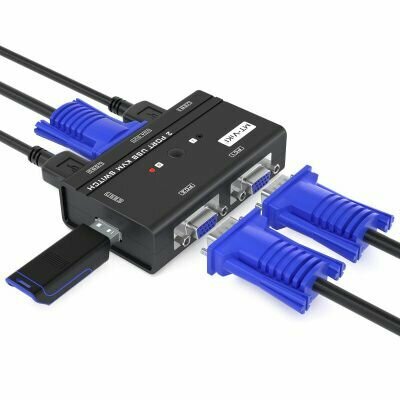 Сплиттер VGA KVM-переключатель 1 Monitors 2 Computers