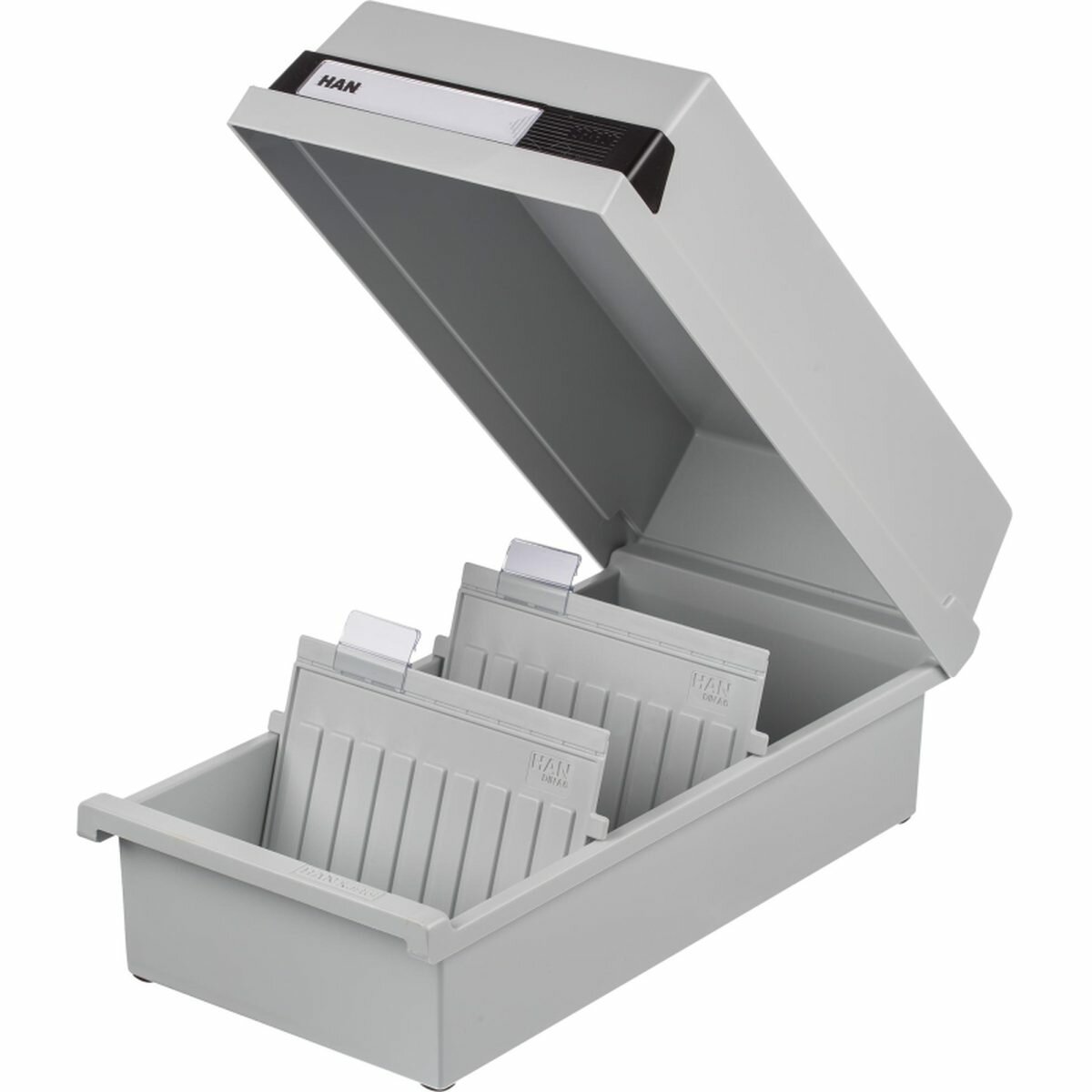 Картотека для карточек HAN (А6, на 1300шт, закрытая) цвет серый (95611)