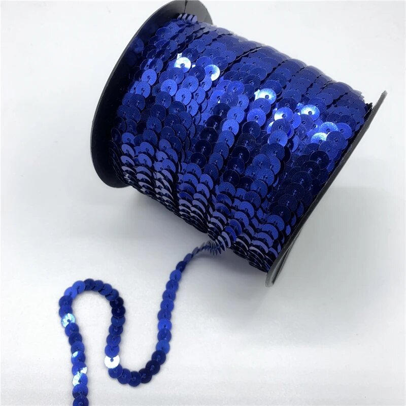 Лента из пайеток синяя 6 мм, Color: 10