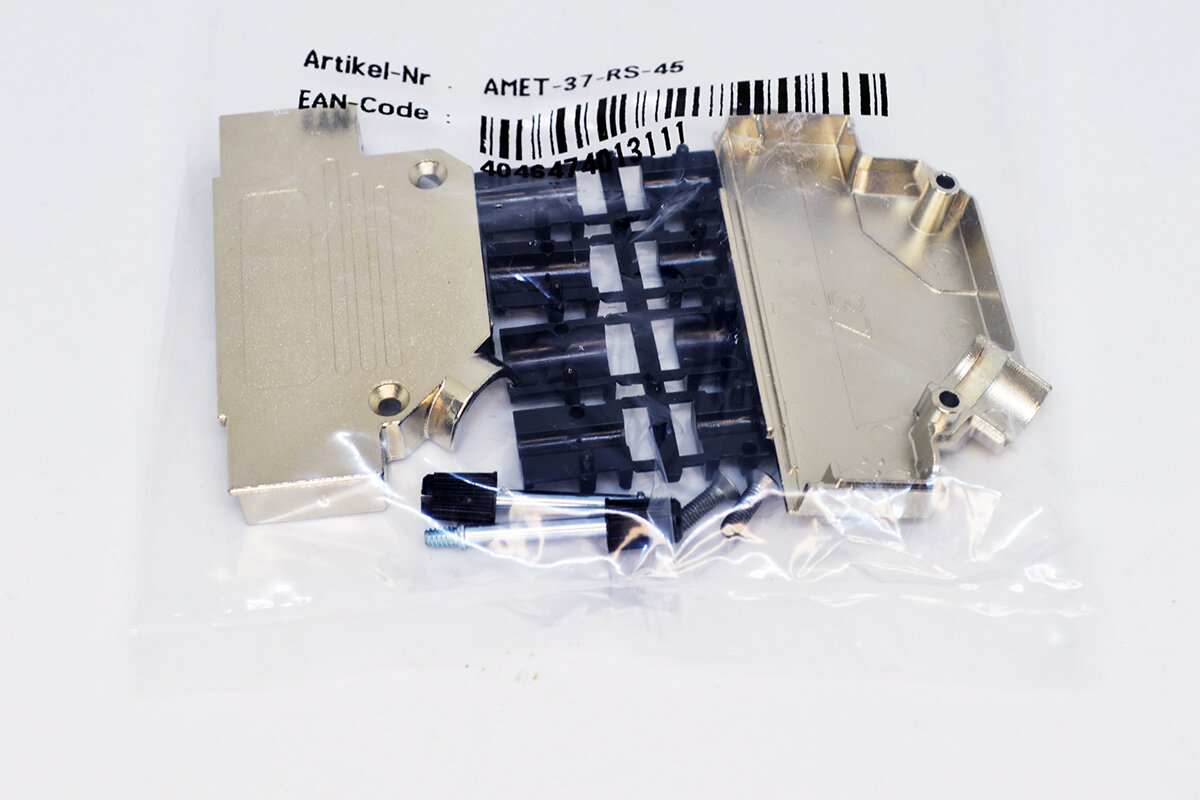 Разъем AWSW AMET-37 RS-45 Metal-D-Sub-Hood 45 град. 37-Полюс 1шт