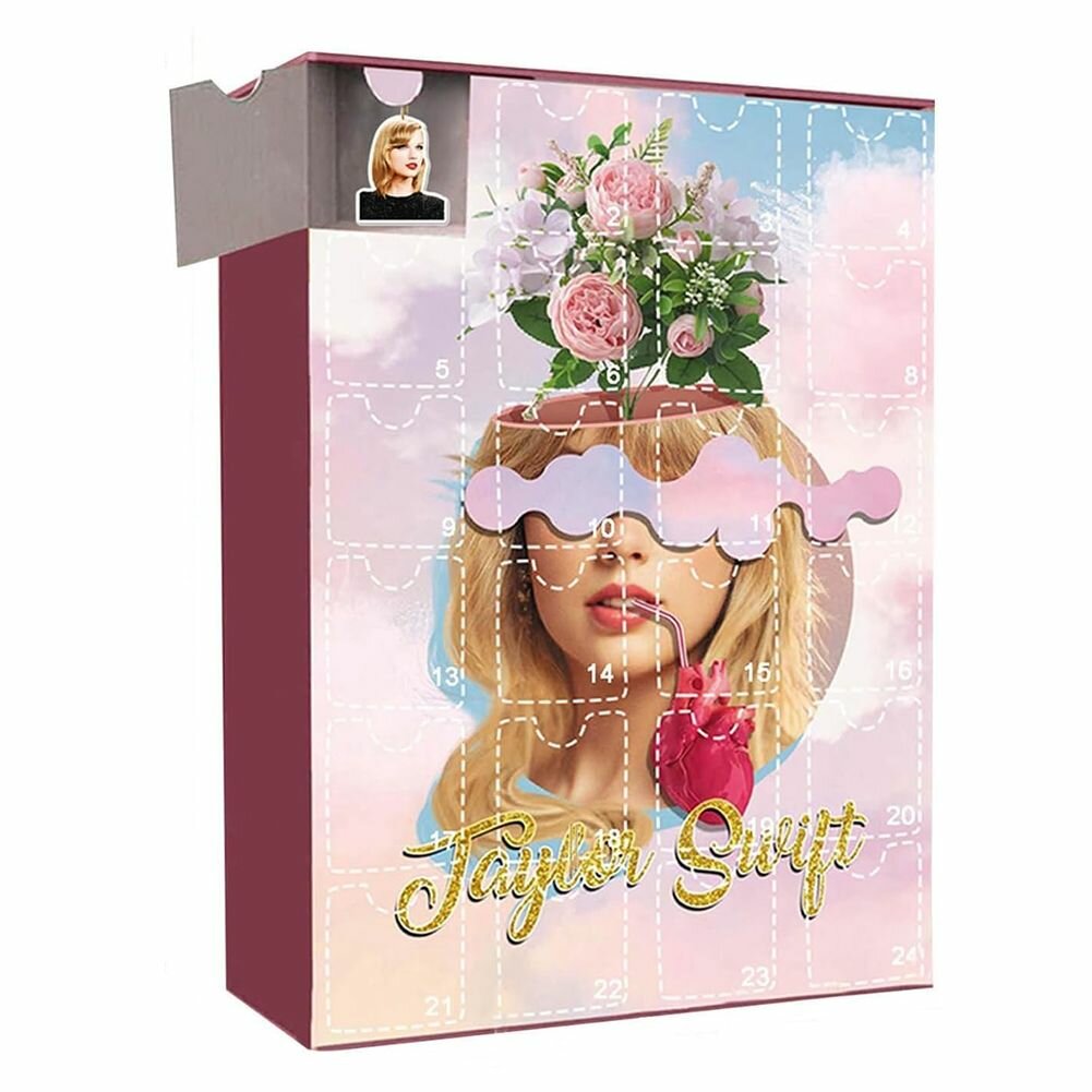 Подарочная коробка с календарем обратного отсчета на 24 дня нового рождественского адвента, набор креативных подарочных коробок-сюрпризов Taylor bracelet