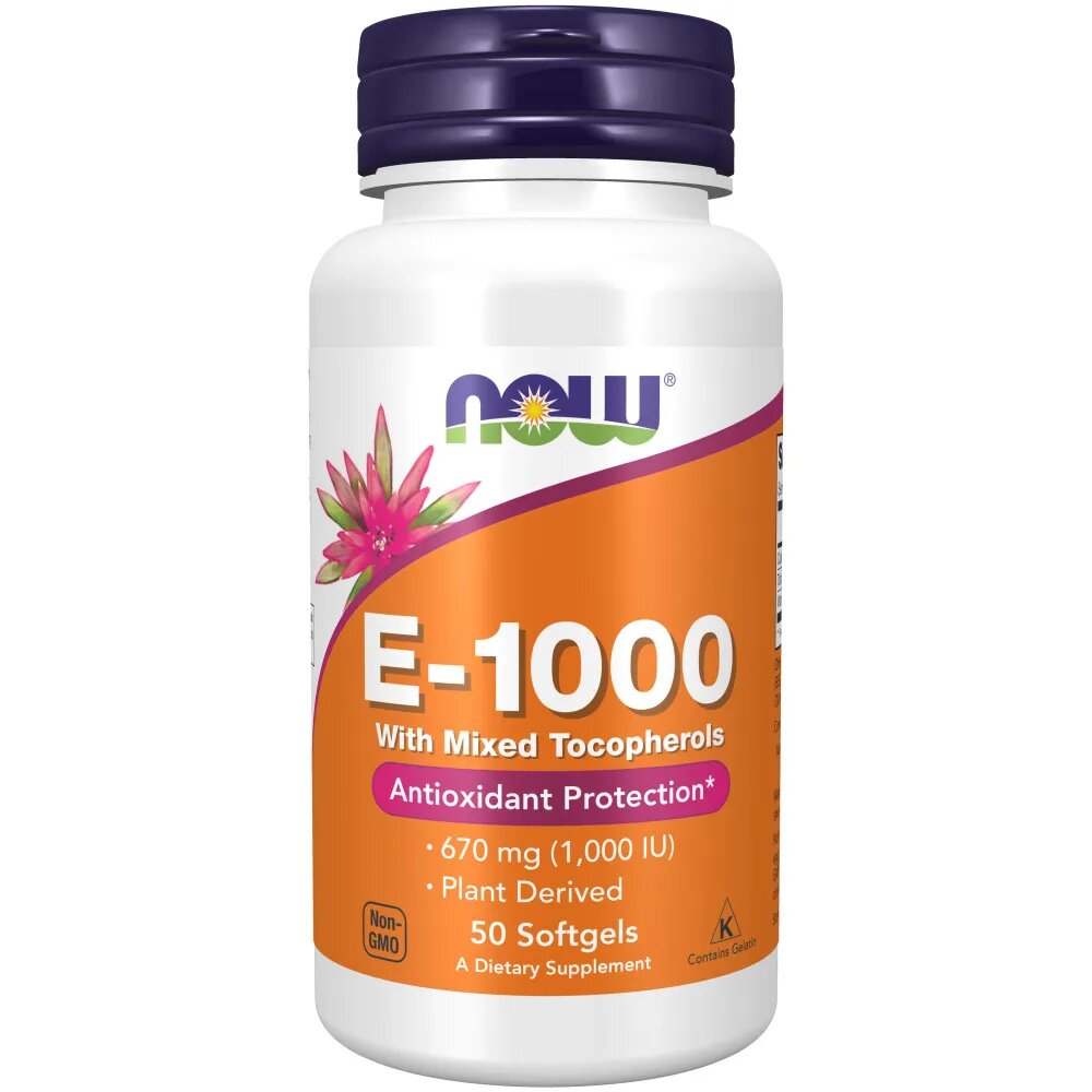 E-1000 MIXED TOCOPHEROL NOW E-1000мг. mixed toc (50 капсул.)