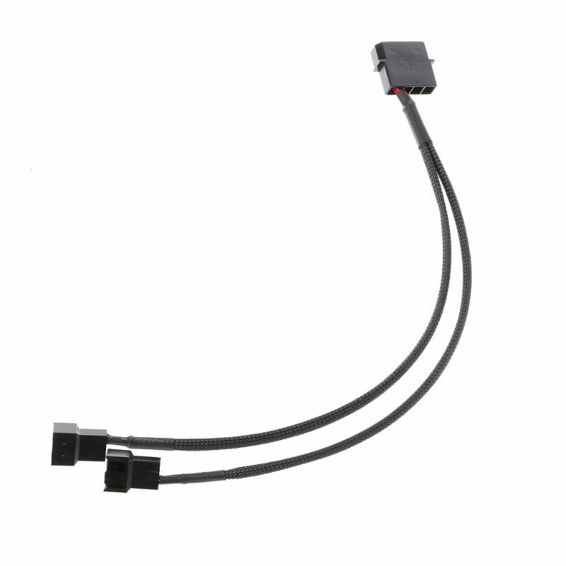 4-Pin Molex на 3-Pin/4-Pin PWM адаптер для вентилятора, Черный
