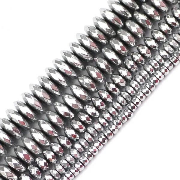 Бусины YHBZRET гематит золотого цвета 3/4/6/8/10 мм 8mm 50pcs, Silver