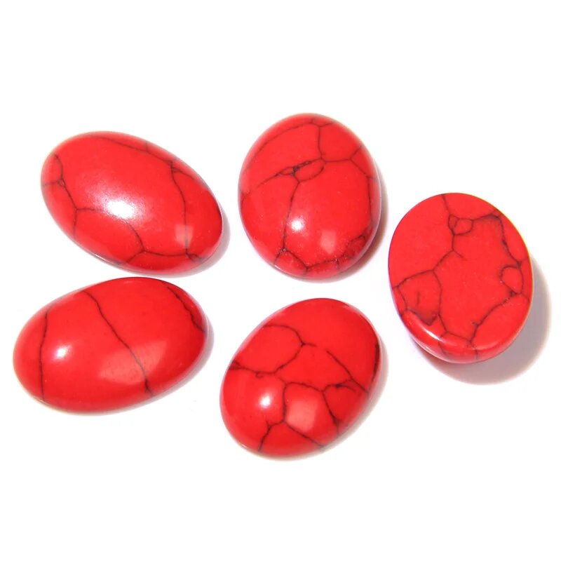 Бусины Rainagem натуральный камень бирюза тигровый глаз агат 5 Красный, 10x14mm, NO.21 Red Turquoise