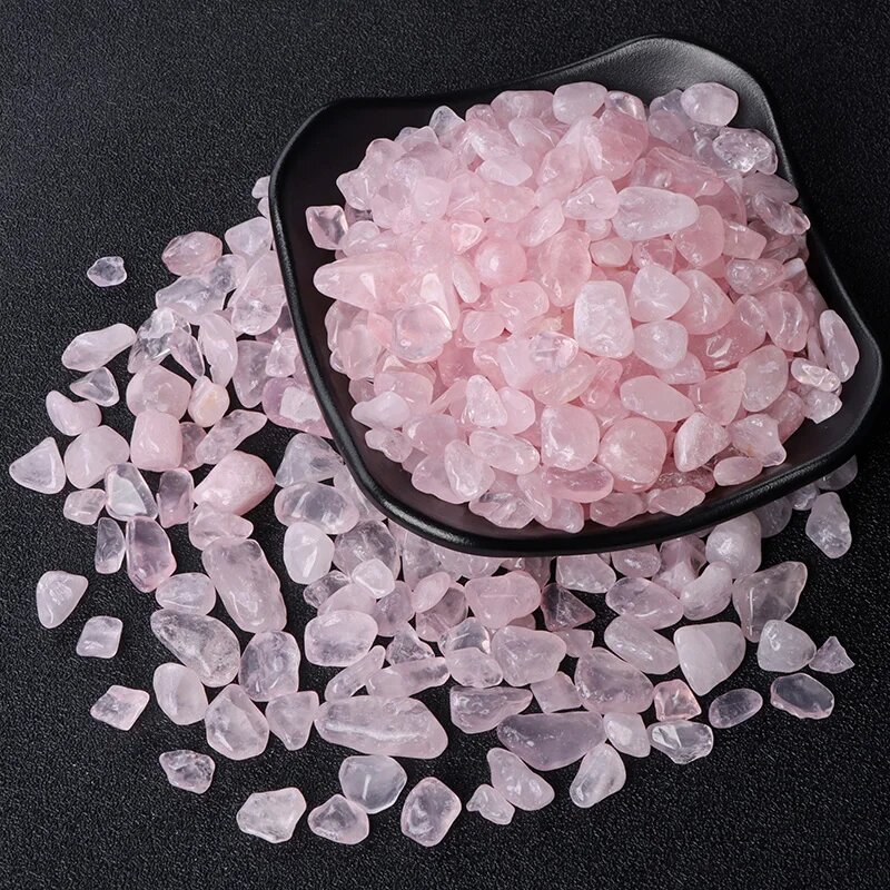 Камни гравийные RISYF 5-8 мм для аквариума Розовый, 100g, Rose Quartz