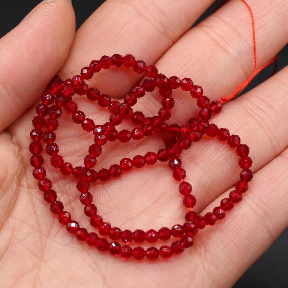 Бусины из шпинели и кристаллов 3 мм, 125 шт. Красный, 2 мм, Темно-красный