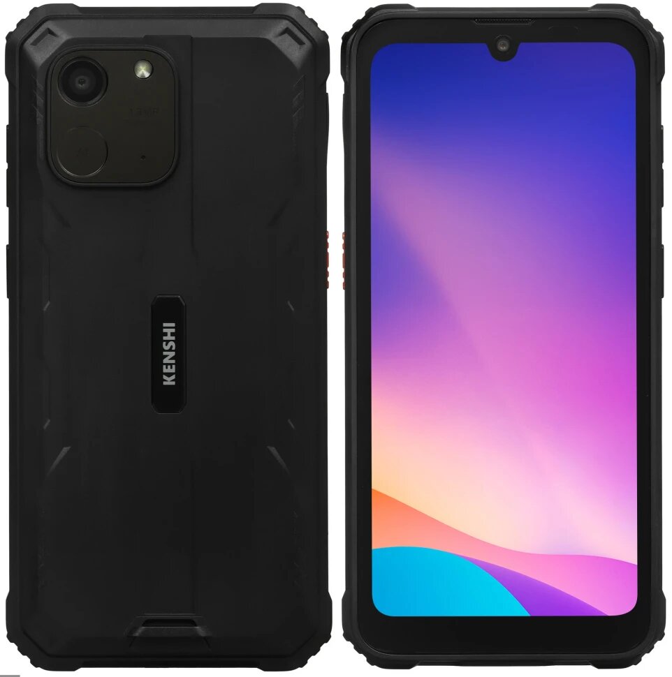 6.08" Смартфон KENSHI Armor C1s 4/64 ГБ, NFC, 4G, 6000 мА*ч, черный