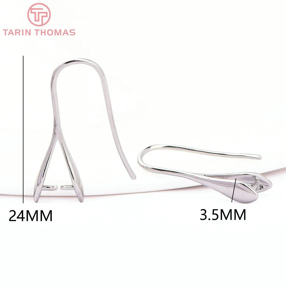 Крючки для сережек из латуни TARIN THOMAS 24-каратного золота 10 шт