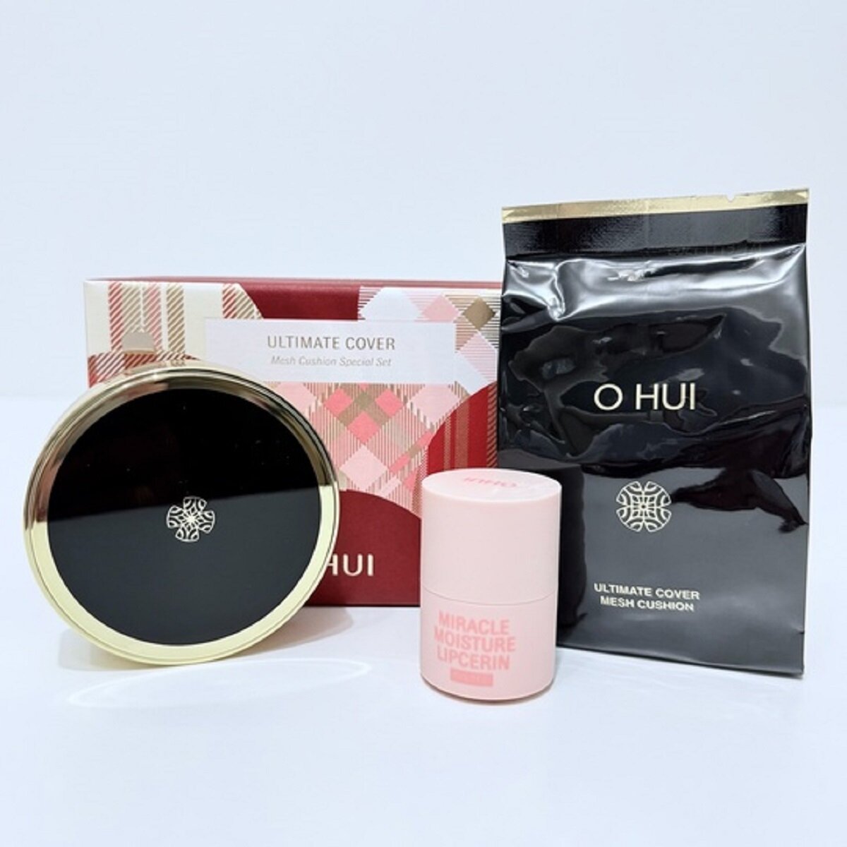 OHUI Лимитированный, антивозрастной обновлённый кушон (01тон Milk Beige)SPF 50+ PA+++ Ultimate Cover Mesh Cushion