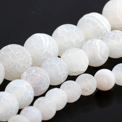 OLINGART Натуральные Агаты бусины 6мм/8мм/10мм 8mm 46pcs, white 002