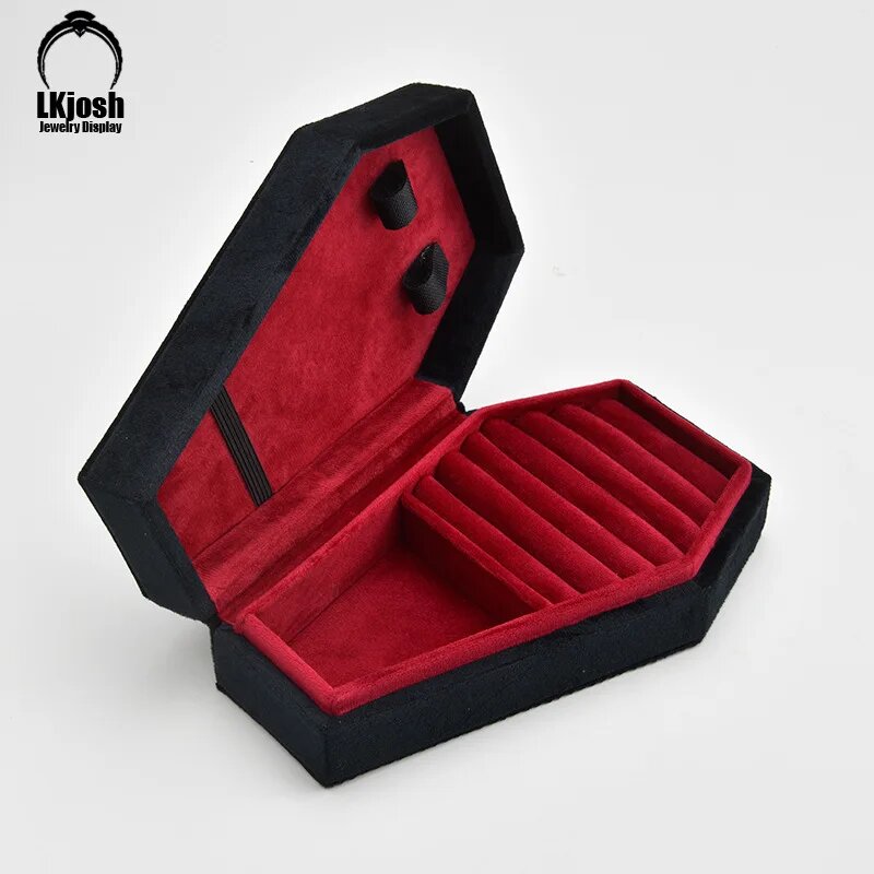 Бархатная шкатулка для украшений Lesaiyarr черная Black