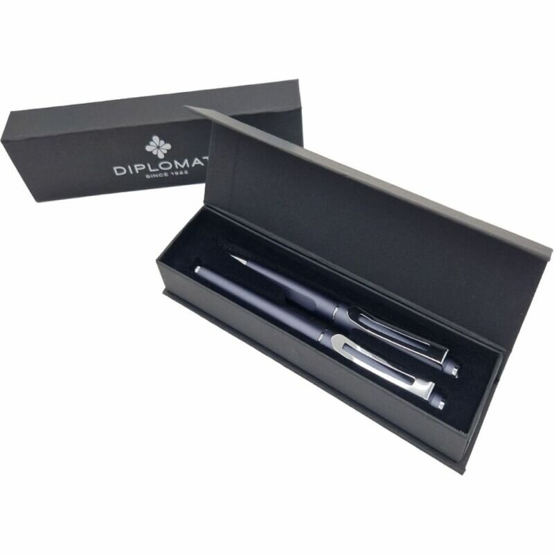 Набор ручек (перьевая + шариковая) серого цвета Diplomat Me-Pen Set Grey (D41202060)