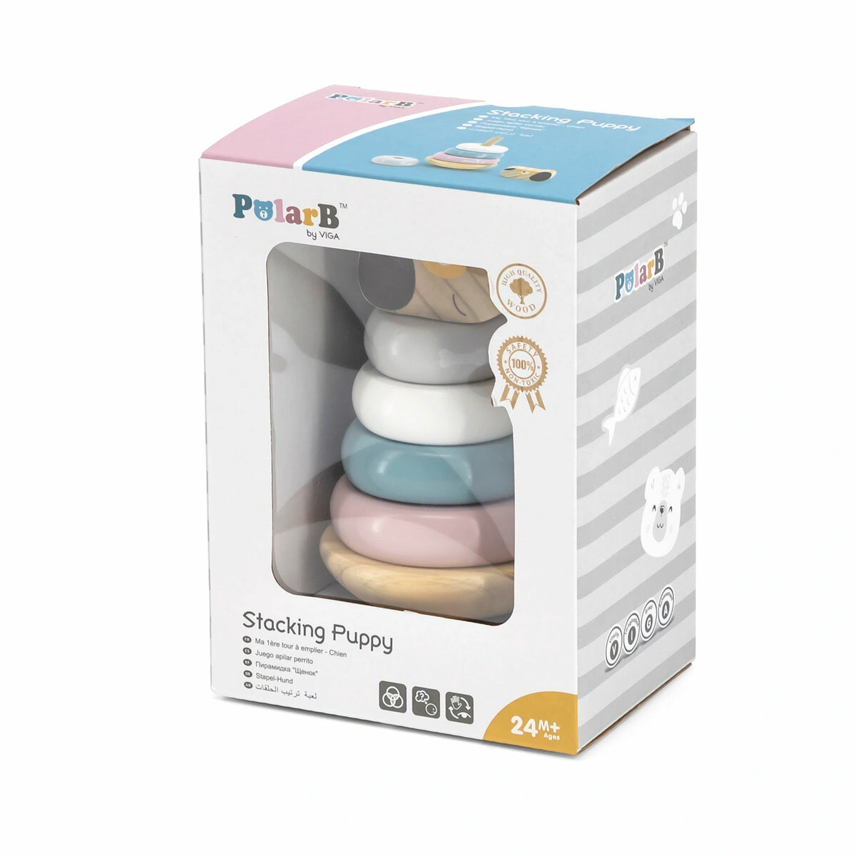Пирамидка Viga Щенок, в коробке 44042