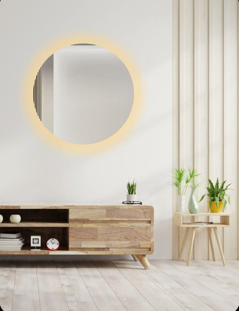 Зеркало для дома свечение 3000К