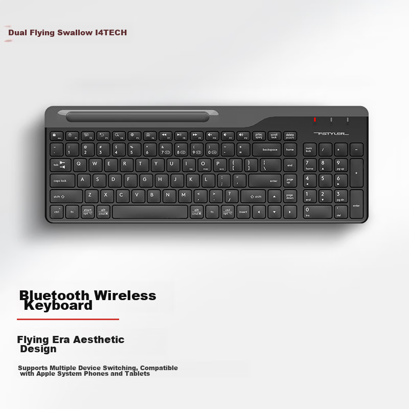 Клавиатура A4TECH FBK25 Wireless Bluetooth Keyboard, черный