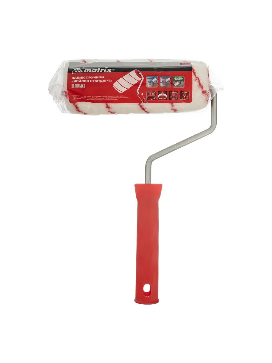 Валик Нейлон Стандарт, 180 мм, ворс 9 мм, D , MATRIX, 80754